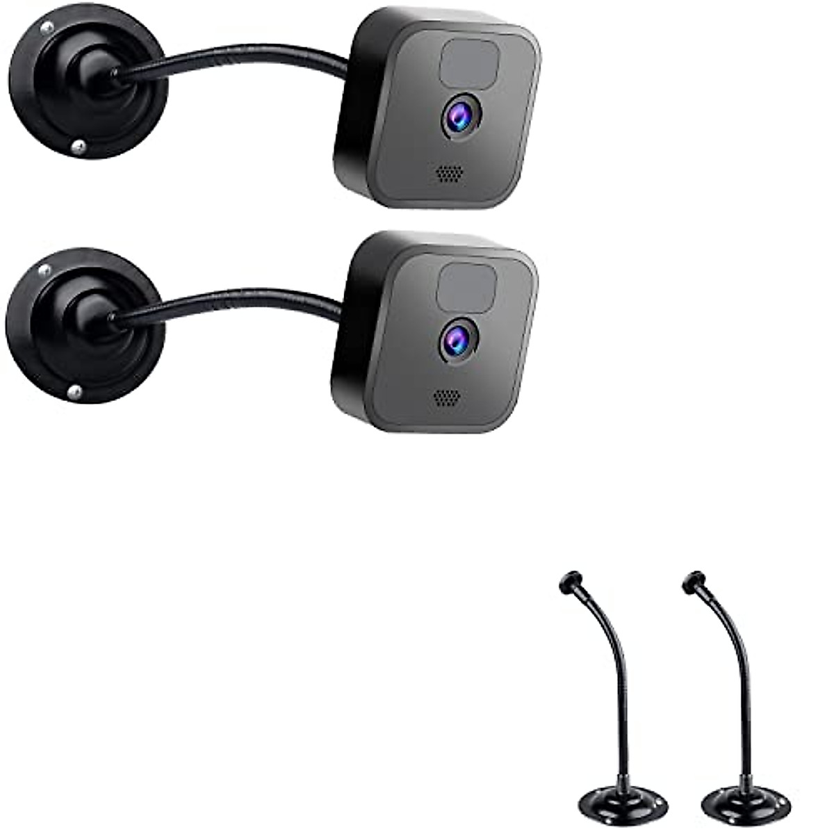Mippko 2 Pack Camera Flexible Wall Mount Holder for Blink XT/Blink XT2 / Blink Mini/All New Blink Outdoor,Adjustment Flexible 8 inch Long Gooseneck Arm with Metal Base
