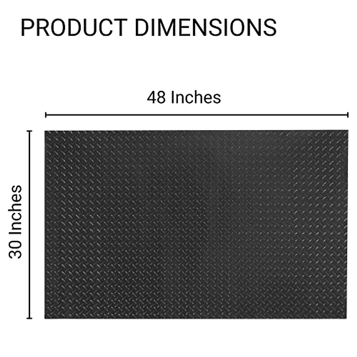 ArmorAll Heavy Duty Grill Mat | Protects Surfaces from Flame, Mildew, Stains and more | Non-Slip Backing | Polyvinyl Diamond Tread | Easy to Clean | 30 x 48 Inches