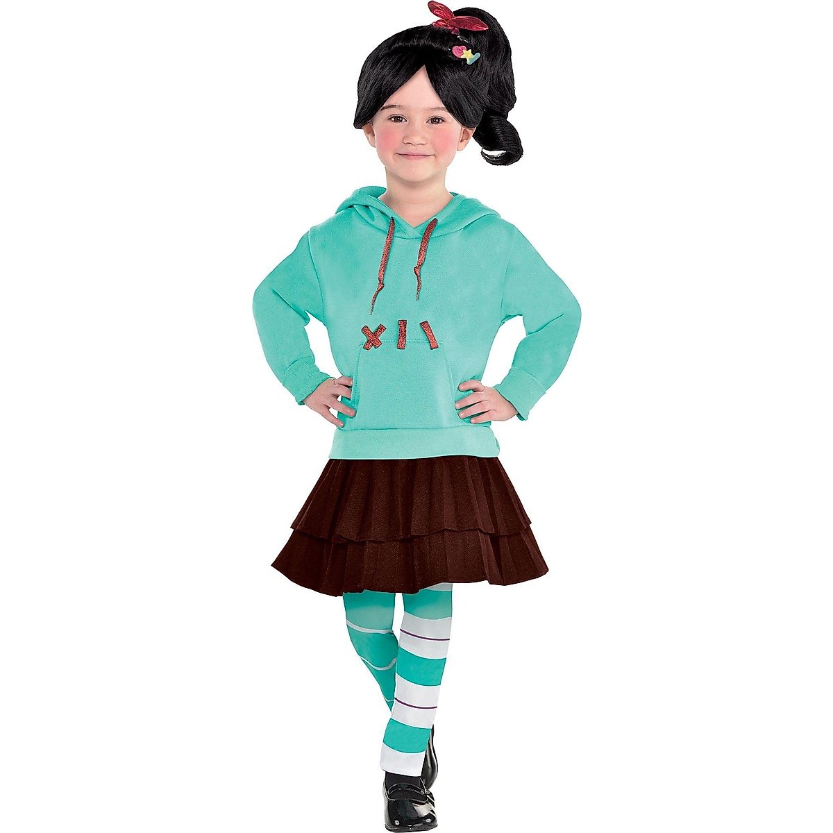 Suit Yourself Vanellope Halloween Costume for Girls, Wreck-It Ralph 2, Size Small, Includes Dress, Leggings, And More