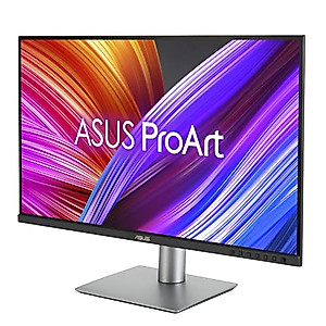 ASUS ProArt Display 27” 4K HDR Professional Monitor (PA279CRV) - IPS, UHD (3840 x 2160), 99% DCI-P3/Adobe RGB, ΔE < 2, Calman Verified, USB-C PD 96W, DisplayPort, Daisy-Chain, Height Adjustable