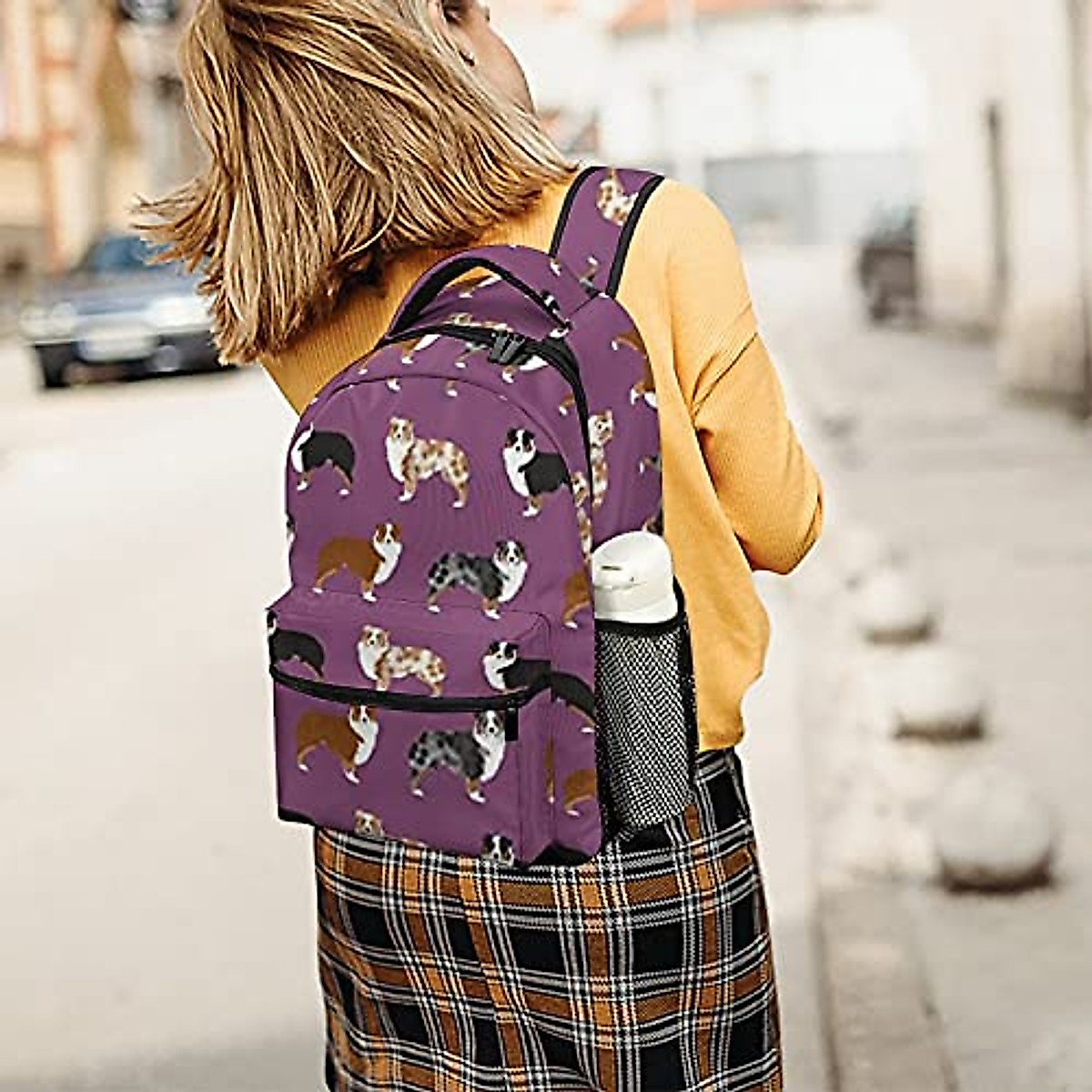 Australian Shepherd Dogs Travel Backpack Casual Sports Bag Oxford cloth suitable For Study Shopping traveling camping