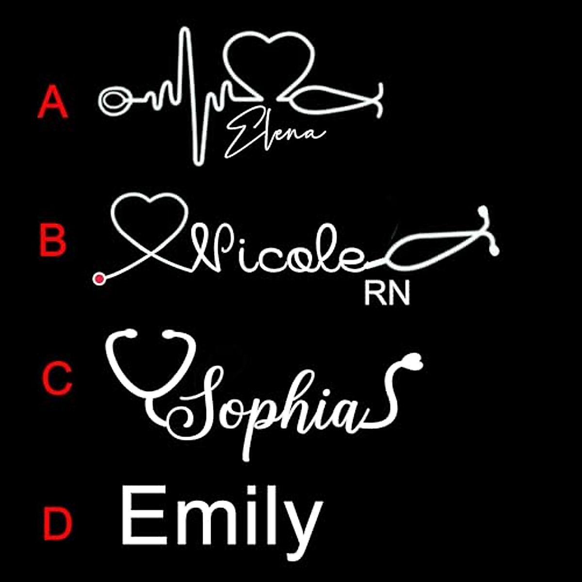 Smilets Personalized Stethoscope Case Custom Name Stethoscope Box Stethoscope Carrying Bag Hard Lightweight Stethoscope Holder Case for Nurse Doctor Nurses Week Gift