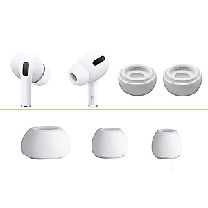 3 Pairs Replacement Ear Tips in-Ear Silicone Eartips Accessories Small Medium Large Eartips for Apple Airpods Pro (S-White)