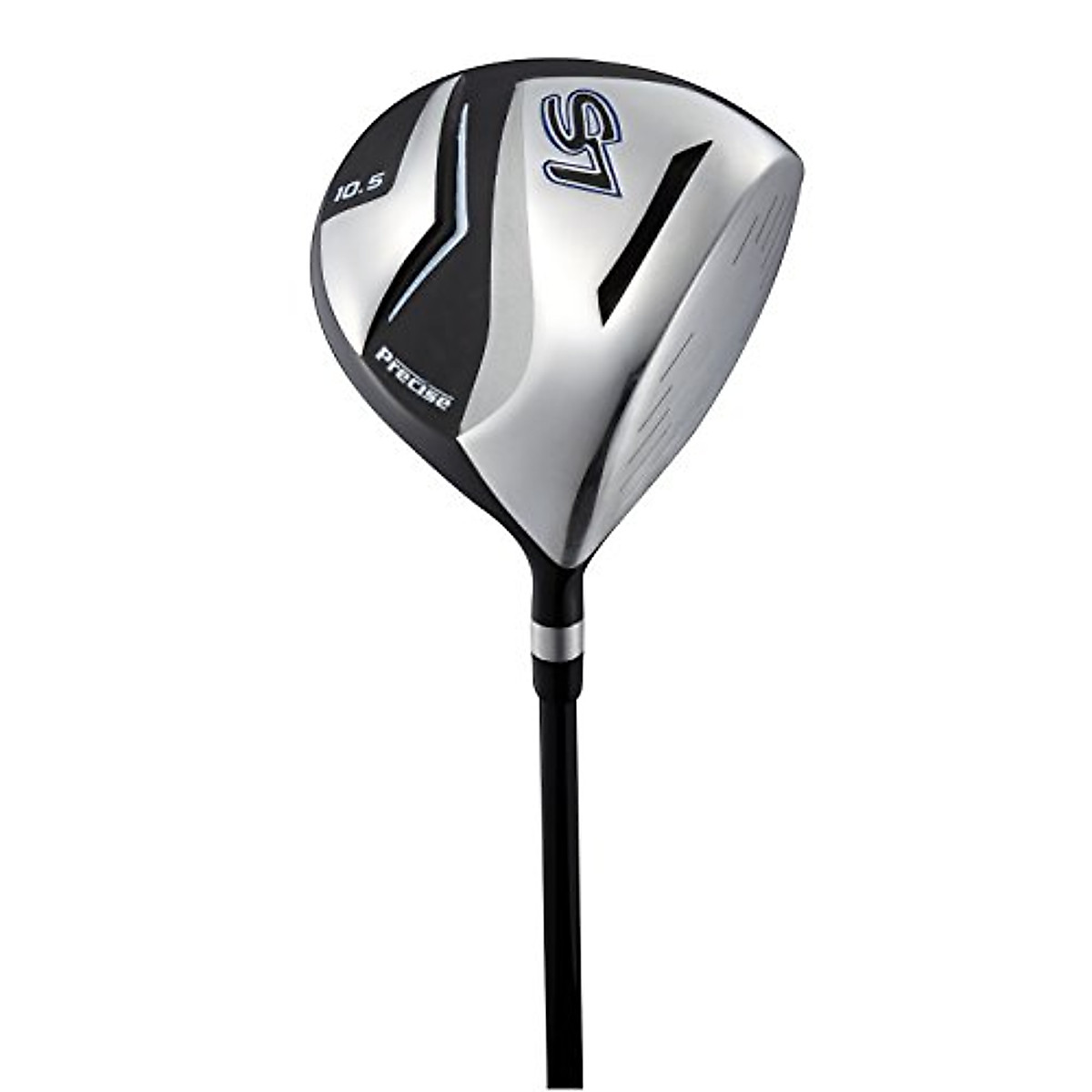 18 Piece Men's Complete Golf Club Package Set With Titanium Driver, #3 & #5 Fairway Woods, #4 Hybrid, 5-SW Irons, Putter, Stand Bag, 4 H/C's (Blue, Regular Size)