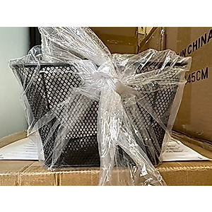 ANZOME Rear Bike Basket - Heavy-Duty Iron Wire Bicycle Cargo Rack with Reflective Waterproof Cover