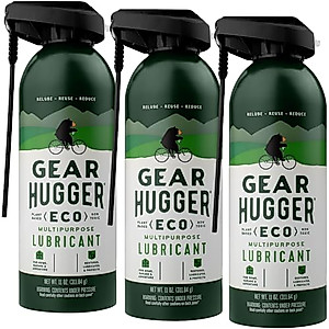 Gear Hugger Multipurpose Lubricant - Eco-Friendly (11 oz, Pack of 3), Rust Remover - Garage Door Lubricant Spray, Door Hinge Lubricant & Lock Lubricant - Plant-Based, No Petroleum, No PTFE