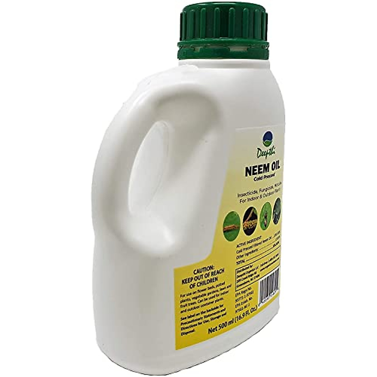 Deepthi Pure Neem Oil for Plants - Concentrated - Cold Pressed - Spray for Indoor Outdoor Garden - 100% Neem Oil - Natural Insecticide – Controls Mildew - 16.9 Fluid Oz (500 ml)