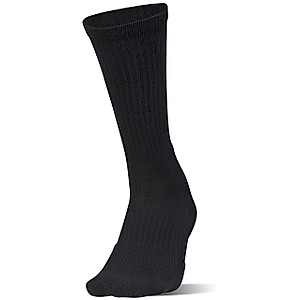 Under Armour Train Crew Socks, 2-Pair, Black, Shoe Size: Mens 4-8, Womens 6-9