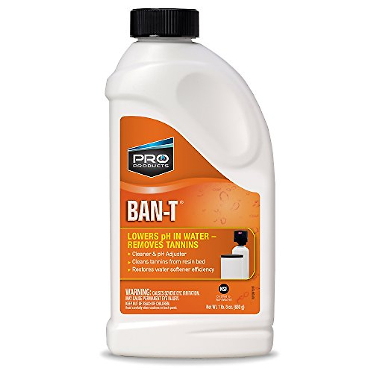 Ban-T Alkaline Water Neutralizer and Cleaner – Water Softener Tannin and Iron Removal Cleaner -- Removes Hard Water Deposits, Lime Scale, Iron Staining – Restores Water Softener Efficiency