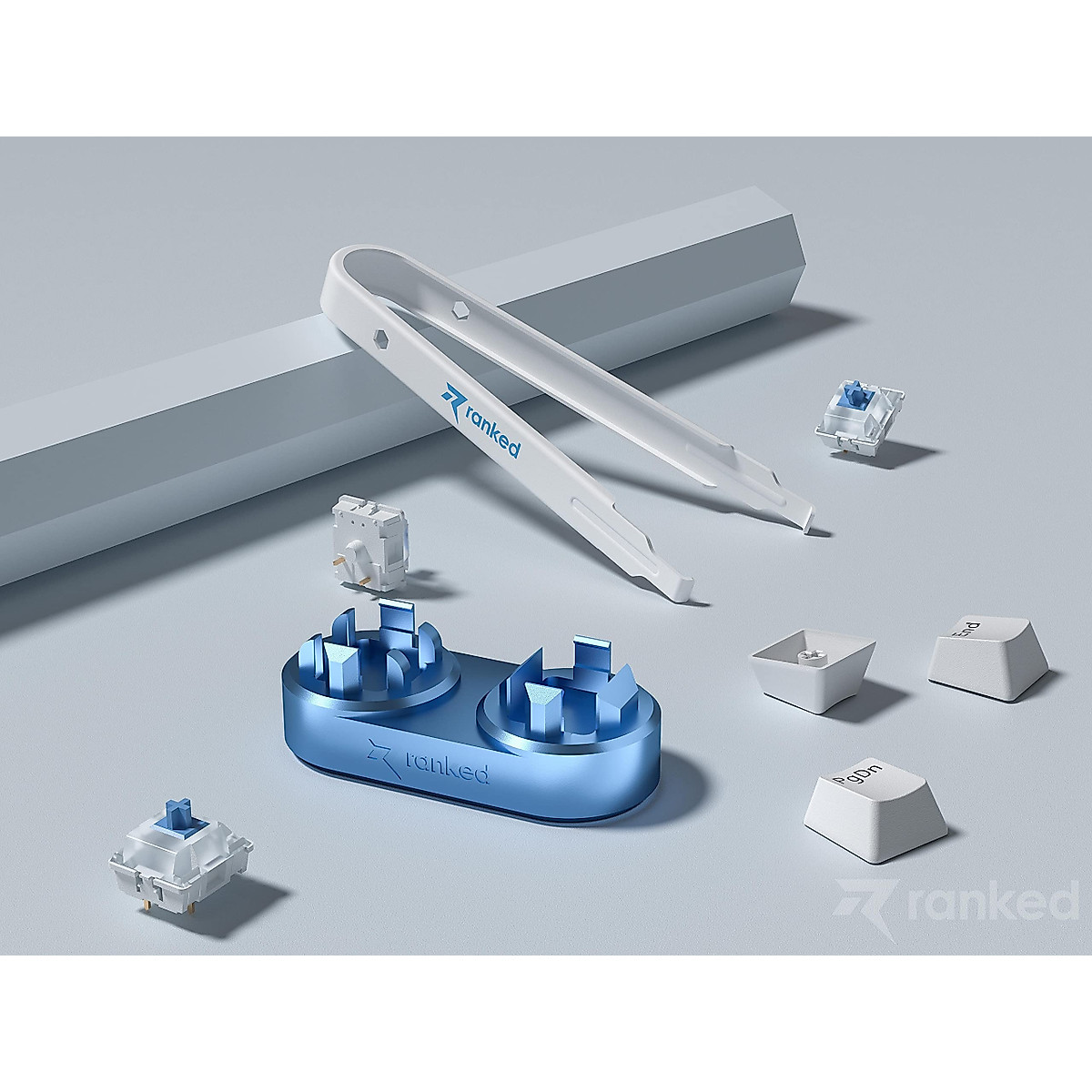 Bundle of 120 Kailh Box Jade Switches for Mechanical Gaming Keyboards & Ranked Premium CNC Machined Switch Opener