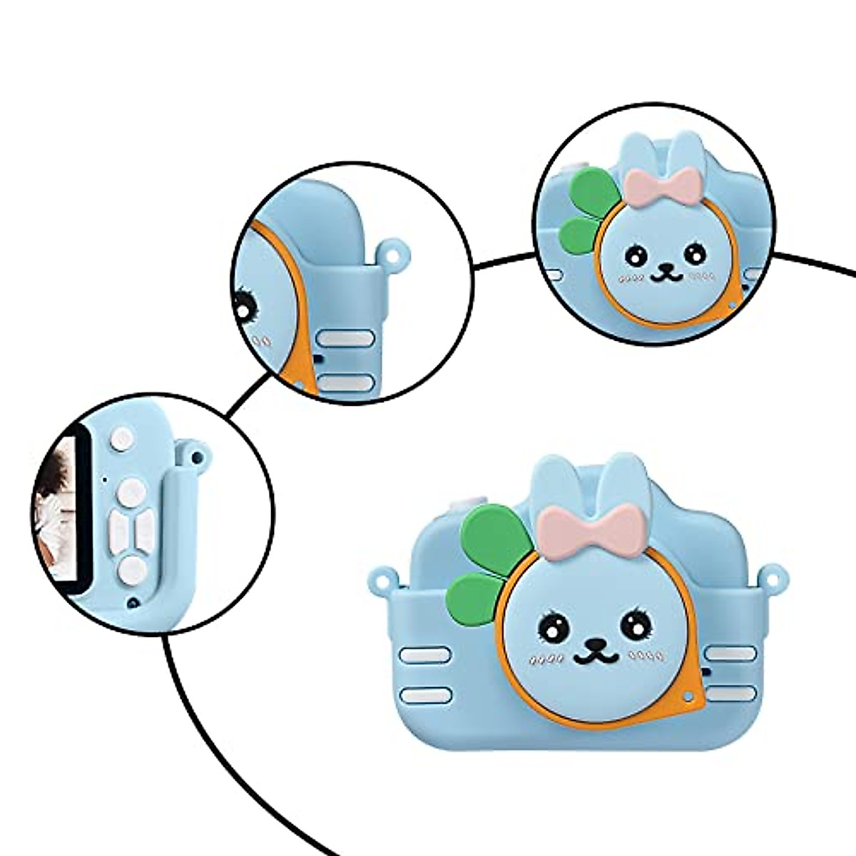 LebonYard HD Camera for Children's Photography and Video Recording, Front and Rear Dual 2000W HD Camera, Children's Camera Mini Camera