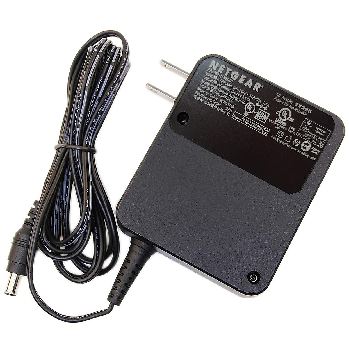 OEM UL Original 19V 3.16A AC/DC Adapter for Netgear CBR750 Orbi Cable Modem Router AX4200 CBR750-100NAS CBK752-100NAS CBK753-100NAS WiFi 6 DOCSIS 3.1 Mesh System 332-11475-01 60W Power Supply Charger