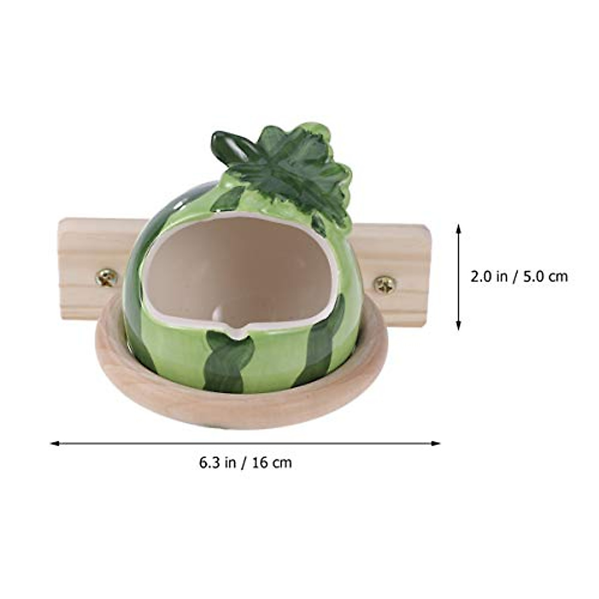 POPETPOP Bird Feeder for Cage-Bird Food Feeding Bowl Feed Cup for Small Parrots Cockatiels Conure Hamster Small Animal Drinking Water Container for Birds Cage Accessories-Watermelon