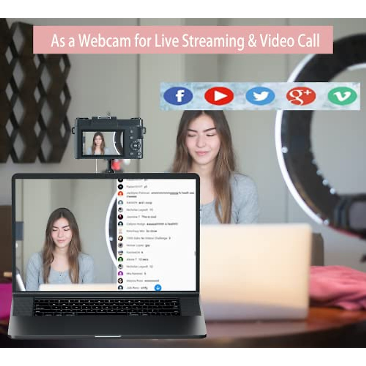 Digital Camera 1080P 24MP,Kids Camera with 32GB SD Card Point and Shoot Camera with 2 Rechargeable Batteries &Tripod