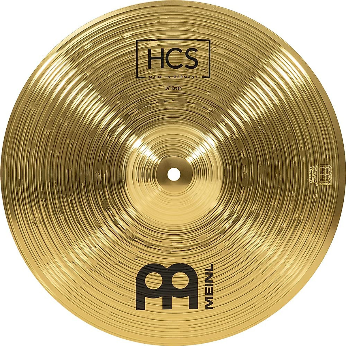 Meinl Percussion HCS 14" Crash Cymbal for Drum Set — Made in Germany — Traditional Medium Brass, 2-Year Warranty, (HCS14C)