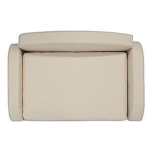 Paws & Purrs Modern Pet Sofa 31.5" Wide Low Back Lounging Bed with Removable Mattress Cover in Espresso/Oatmeal