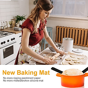 2pcs Sling Bread mat, Bread Mats for Baking Dutch Oven Black Bread Baking Sling Long Handles Bread Sling Non-Stick and Reusable Baking Tools and Supplies