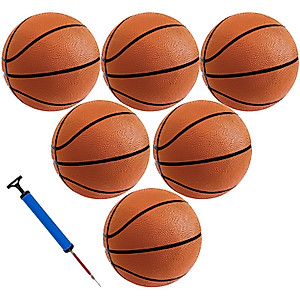 Sawowkuya 6 Pack Basketballs Official Size 7, Outdoor Basketball 29.5" for Men and Women, Indoor Basket Ball with Pump, Rubber Basketball Ball for Adult, Teen and Youth