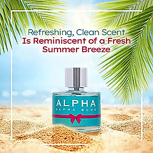 NovoGlow Alpha Blue for Women - 3.4 Fl Oz Oz Eau De Parfum Spray - Long Lasting Fruity & Floral Fragrance Smell Fresh & Feminine All Day Includes Carrying Pouch Gift for Women for All Occasions