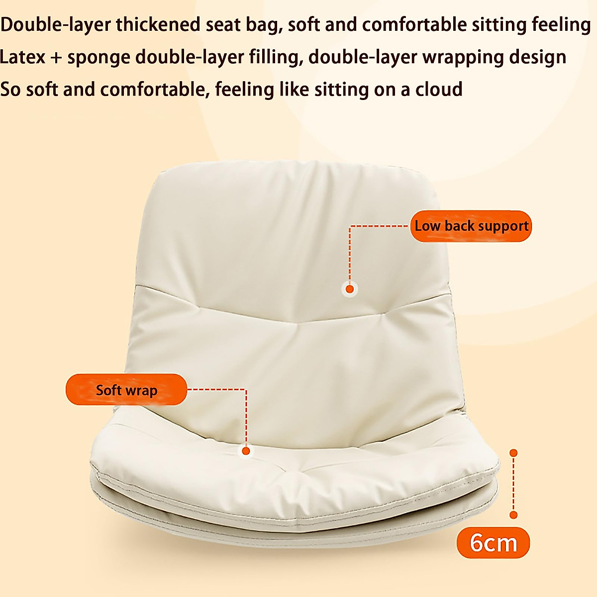Ergonomic Desk Chair Computer Chair, Home Sedentary and Comfortable Makeup Chair, Desk Chair, Study Lift Stool, College Dormitory Backrest Swivel Chair B Orange