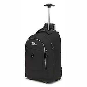 High Sierra Chaser Wheeled Laptop Backpack, Black, 20 x 13.5 x 8-Inch