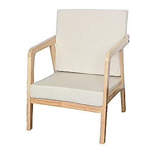 youngseahome Patio Seat Cushion Covers,Washable Slip Covers Replacement,Waterproof Outdoor Furniture Chair Cushion Pillow Seat Cover for Couch,Garden,Sofa,Khaki,24"×22"×4"(4 Covers Only)