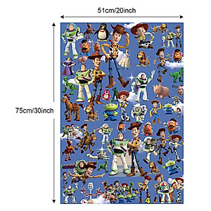 EYQQM Pack of 5 Gift Wrapping Paper 51x75cm Kraft Paper Quality Wrapping Paper Sheets Pack for Kids Birthday, Party Storage Festive Decoration (Blue Sky)