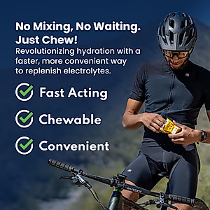 SaltStick Electrolyte FastChews - 60 Peach Chewable Electrolyte Tablets - Salt Tablets for Runners, Sports Nutrition, Electrolyte Chews for Hydration