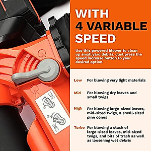 Redback 40V Cordless Leaf Blower/Vacuum Kit Brushless Motor Includes 2Ah Battery 5a ChargerM KIT W/ 2AH Battery 5A Charger EV480DKIT2A