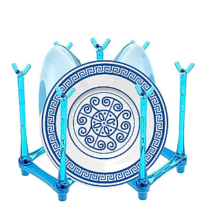 Retractable Cup Drying Rack, Drinking Glass and Sports Bottle Drainer Stand, Plastic Bag Dryer and Mug Tree for Kitchen Countertop