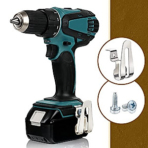 Replacement Belt Clip Hooks Stainless Steel Driver Belt Clip Drill Clip Hook Tool with Screws Power Tool Parts (4 Pieces)