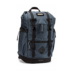 GOBI Getaway Men Woman Unisex Heavy Duty Hiking Travel Carry-On Laptop Backpack, Gunmetal Blue Color With Black Webbing