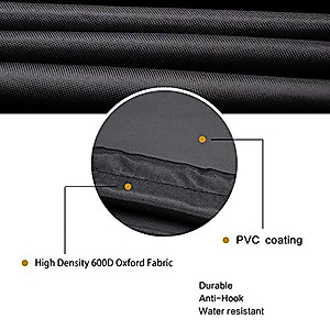 Gas Fire Pit Cover Square-Premium Patio Outdoor Cover Heavy Duty Fabric with PVC Coating,100% Waterproof,Anti-Crack,Fits for 29”,30 inch,31 inch,32 inch Fire Pit/Table Cover (32”L x 32”W x 24”H,Black)