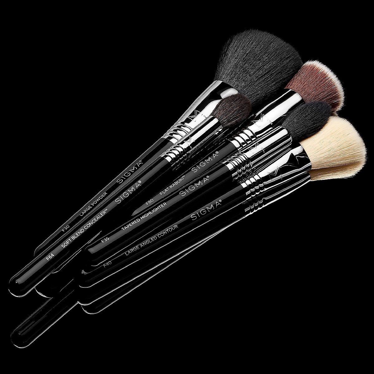 Sigma Beauty Makeup Brush Set – Set of 5 Classic Makeup Brushes for Full Face, Professional Makeup Brushes for Foundation, Concealer, Blush/Powder, Contour, and Highlight (5 pcs)