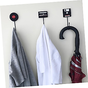 Zerodeko 3pcs Home Decoration Shower Room Towel Hooks Decorative Wall Hooks Adhesive Wall Hook Music Coat Hooks Magnetic Tape Household Key Hanger Soft Rubber Vintage Key Holder