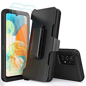 NIUBITY Rugged Phone Case for Samsung Galaxy A23 5G|4G, with Belt Clip Holster & Kickstand Heavy Duty Shockproof Protective Full Body Case Cover for Samsung Galaxy A23 5G 6.6 inch Phone (Black)