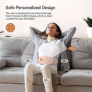 Heating Pad, Portable Electric Heating Pads for Cramps and Back Pain Relief, Large Heating Pad with 3 Heat Levels and 5 Vibration Massage Modes for Fast Soothe Comfort, Cordless Heating Pad for Women