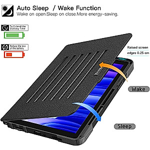 ZtotopCase for Samsung Galaxy Tab A7 10.4 Inch Tablet 2020 (SM-T500/505/507),[6 Magnetic Stand Angles] Heavy Duty Highly Protective & Shock Absorption Cover with Auto Wake/Sleep, Black