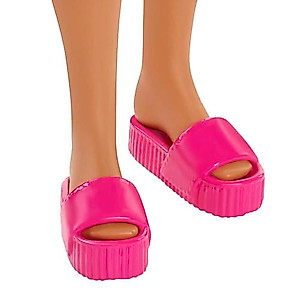 Barbie Loves the Ocean Doll with Brown Hair, Colorful Dress & Accessories, Doll & Clothes Made From Recycled Plastics