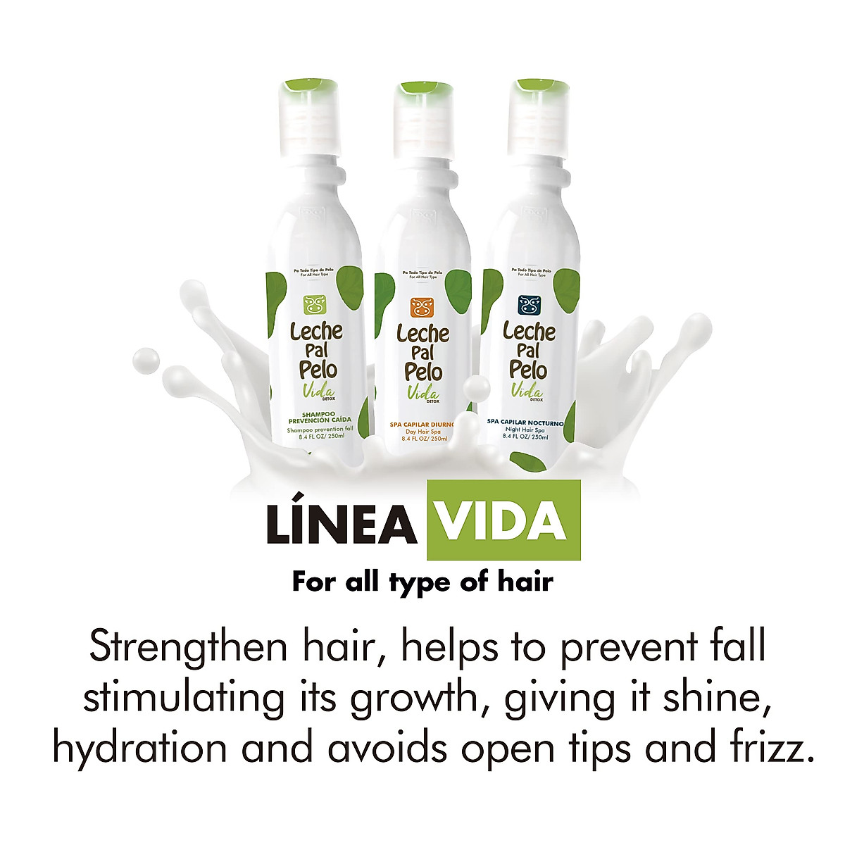 Leche Pal Pelo Vida Detox - Purify Shampoo. Hair Fall Control with Red Onion, Aloe Vera and Graviola. Shampoo de cebolla para la caida del cabello. SLS & Paraben Free | 14.9 fl.oz