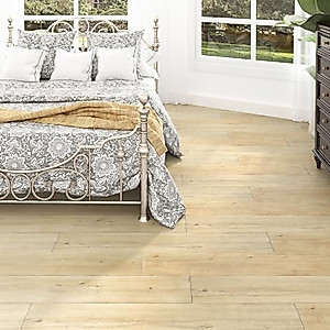 STICKEEP 6 x 36 in Floor Tile Peel and Stick Flooring Self Adheisve Wood Peel and Stick Floor Tile Bathroom Vinyl Floor Tiles Removable Vinyl Flooring Planks for Laundry Room Kitchen Stairs 4 PCS