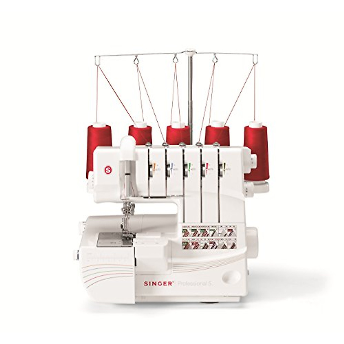 SINGER | Professional 14T968DC Serger Overlock with 2-3-4-5 Stitch Capability, 1300 Stitches per minute, & Self Adjusting - Sewing Made Easy,White