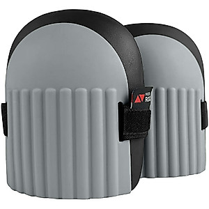 FREEKYROCK Gardening Knee Pads for Women and Men- Lightweight Waterproof Washable, Foam Knee Pad for Gardening Soft Inner Liner and Easy Fit with Adjustable Elastic Velcro Straps, Grey