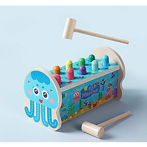 30 Pcs Mini Wooden Hammers,Wood Crab Lobster Mallets Pounding Toy Cracking Seafood Chocolate Beating Gavel Toys for Kids