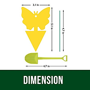 Garsum Gant Traps for Indoors,Fruit Fly Bugs Trap, Yellow Sticky Fungus Knit Killer for Houseplant,Mosquito, Flying Insert, White Flies,18 Pack