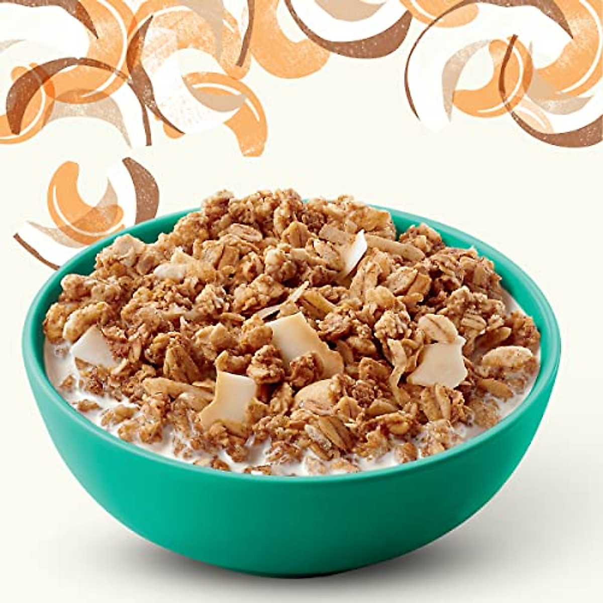 Cascadian Farm Organic Granola with No Added Sugar, Coconut Cashew Cereal, Resealable Pouch, 11 oz.