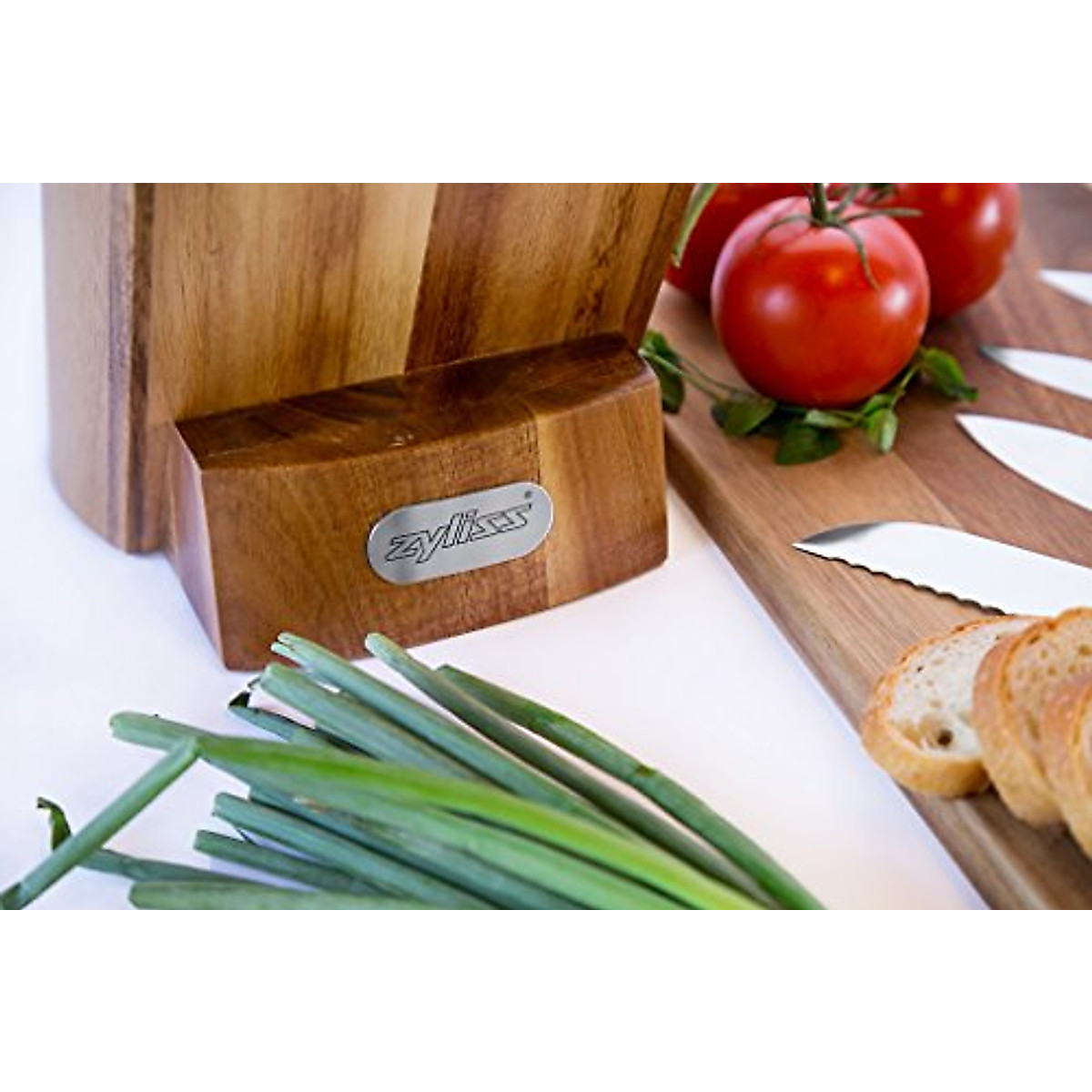 ZYLISS Control Wooden Knife Block - Kitchen Cutlery Storage - Knife Block Without Knives - 5 Slots