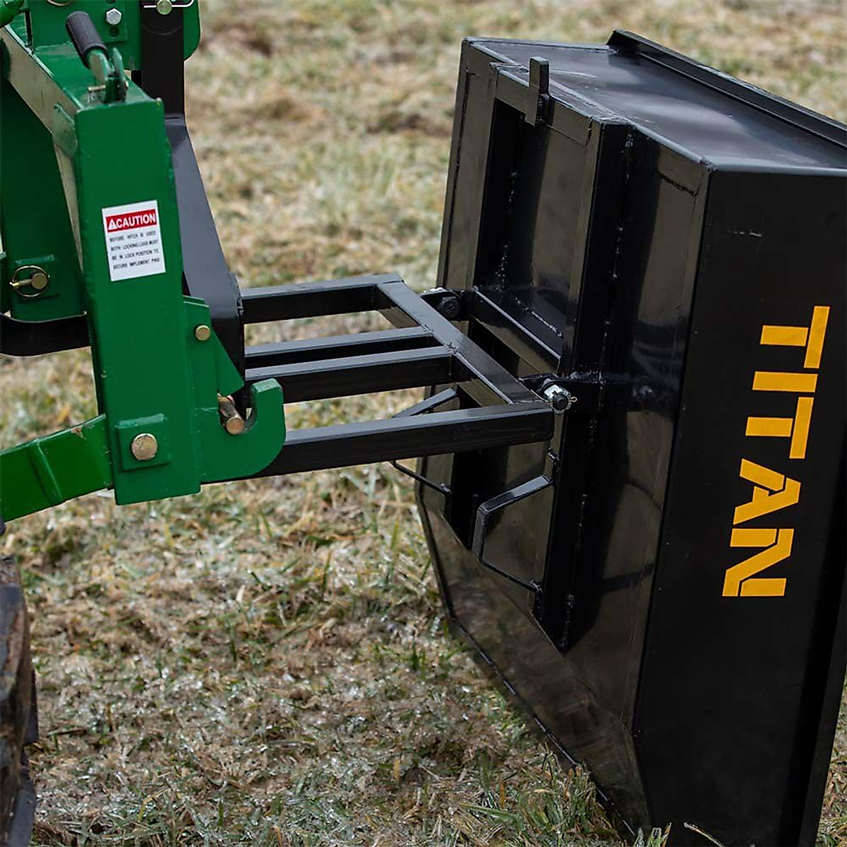 Titan Attachments 3 Point 10 Cu. FT Dump Box Fits Category 1 Tractors, Quick Hitch Compatible, Rear Transport Self-Dumping Hopper, Utility Carry-All Box for Material Handling