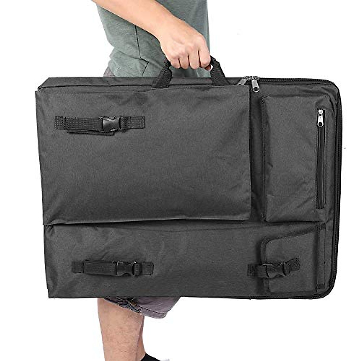 4K Art Portfolio Case Artist Backpack and Tote Cloth Bag Waterproof Sketch Ding Board Bag Art Carrying Bag Art Supplies Bag(2)