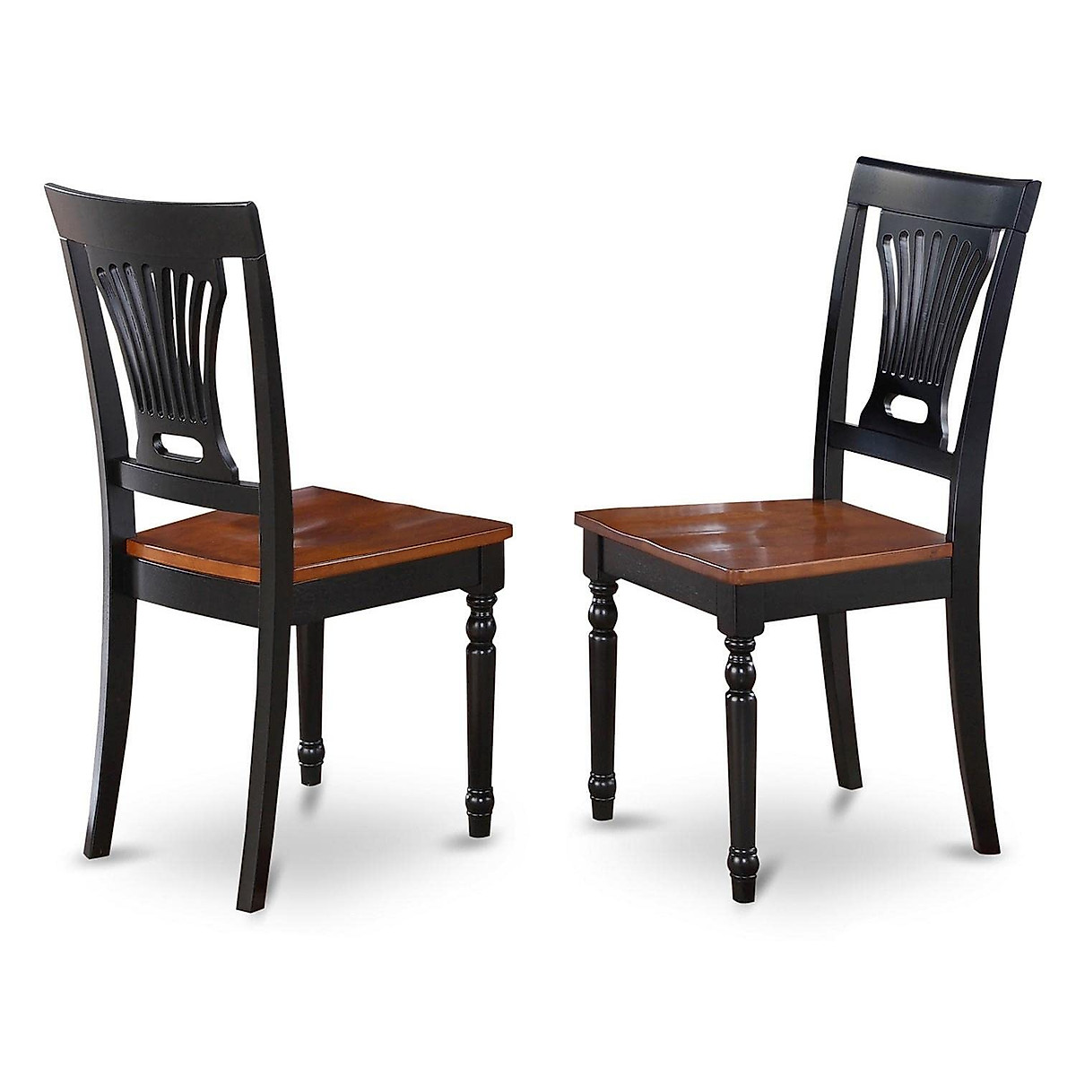 East West Furniture Hartland 3 Piece Kitchen Set Contains a Round Table with Pedestal and 2 Dining Room Chairs, 42x42 Inch, Black & Cherry
